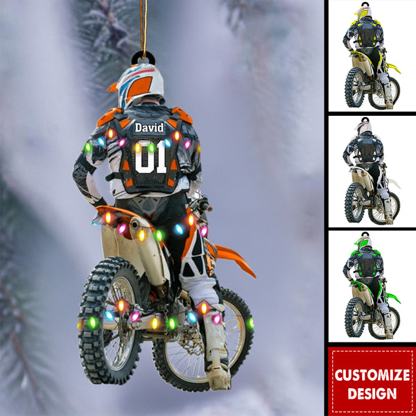 Personalized Motocross Dirt Bike Christmas Ornament - Gift for ...